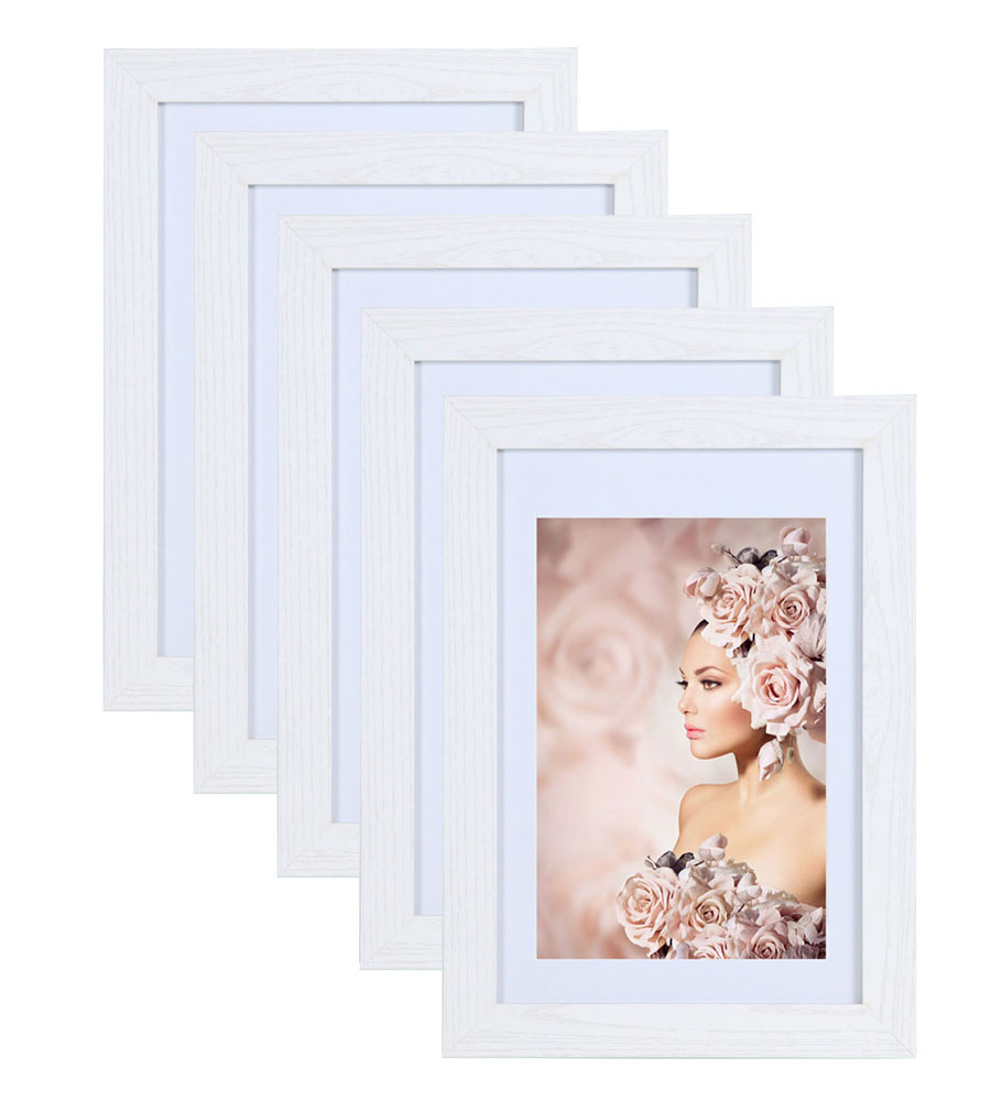 5er Pack Holz Bilderrahmen Foto Plexi Rahmen Acryl Collage Wanddeko ...